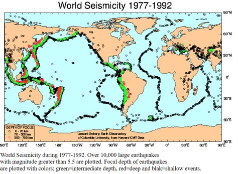Solved World Seismicity 1977 1992 World Seismicity During