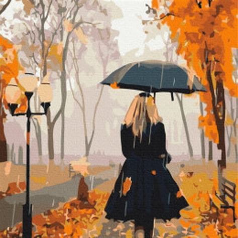 Картина за номерами незнайомка восени — ціна 245 грн у каталозі Картини Купити товари для дому