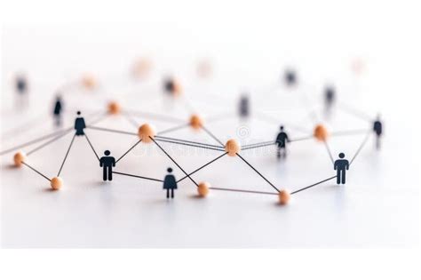 Network Of Connected Figures Representing Social And Professional