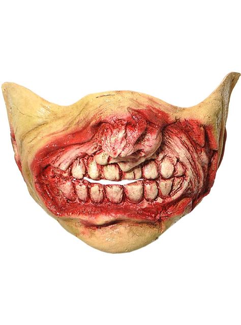 Half Face Gory Zombie Half Face Halloween Mask