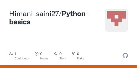 Github Himani Saini27python Basics · Github