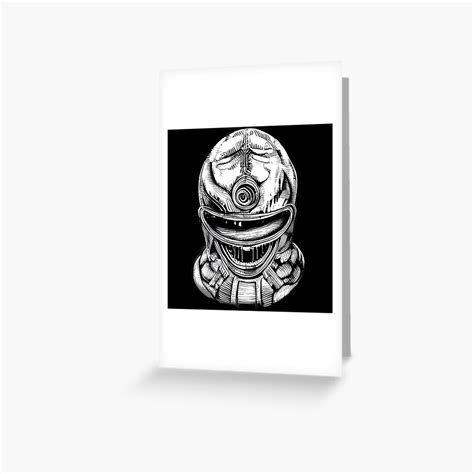 Scifi Horror Cyclops Alien Head Hr Giger Style Greeting Card For Sale By Digital Davinci
