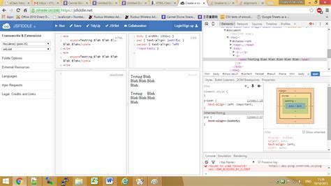 css unable to override text align justify with text align left in