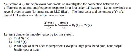 solved in the previous homework we investigated the
