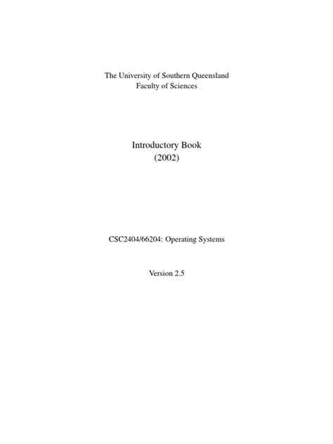 Nachos Introductory Book V25 Pdf Process Computing Operating