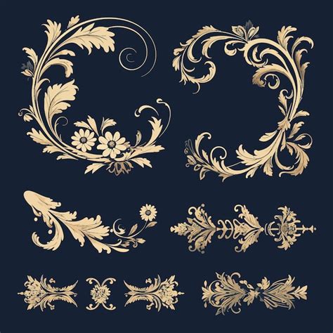 Ornaments Vector Set Premium Ai Generated Vector