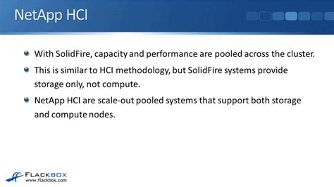 NetApp Element OS Platform SolidFire NetApp HCI FlackBox