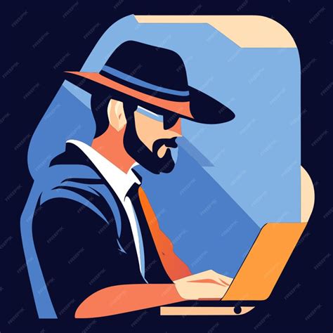 Code Developer Wearing A Hat Vector Illustration Flat 2 Premium Ai Generated Vector