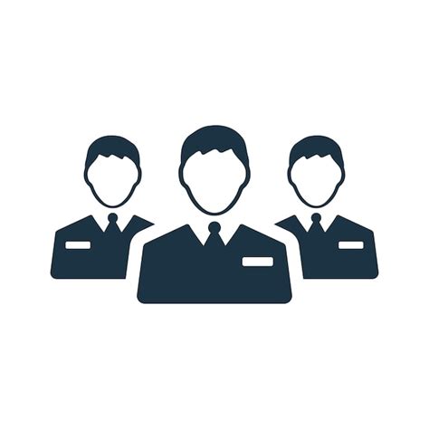 관리자 그룹 사람 아이콘 백색 배경에 고립 된 간단한 편집 가능한 터 디자인 프리미엄 벡터