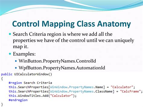 Coded Ui Lesson 5 Ui Map Ppt
