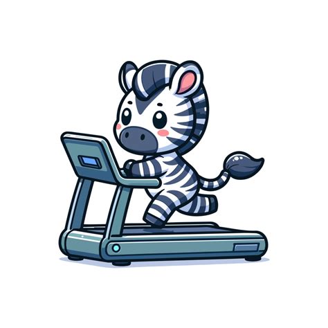 Cute Zebra Treadmill Icon Character 46353255 PNG