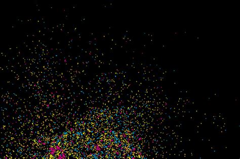 많은 검정 추상적인 배경에 고립 색종이와 다채로운 축 하 배경 반짝이 조각 라운드 떨어지는 산 산 조각 색종이 타격의 만든 뿌려 임의의 패턴을 삭제 합니다 개체 그룹에 대한