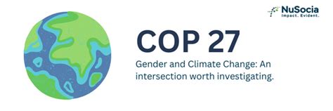 Gender COP27 And Climate Change NuSocia Impact Evident