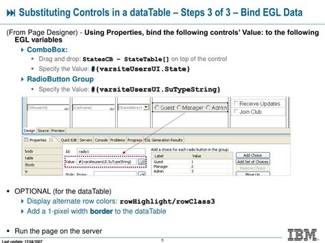 Ppt Jsf Datatables Advanced Use Of Properties And Development