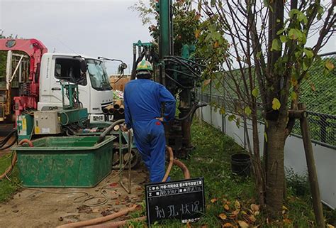 パーカッションドリルを使用した井戸工事 株式会社池田工業