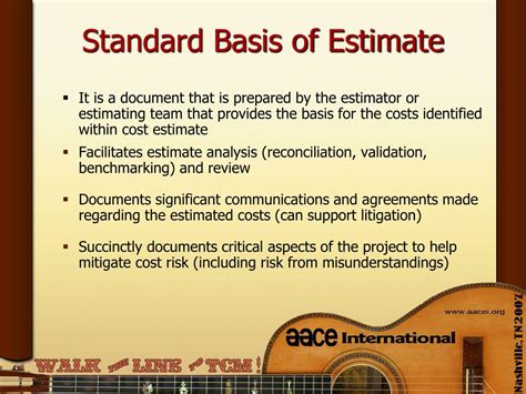 Basis Of Estimate Template