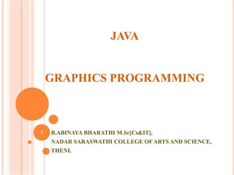 graphics programming in java ppt