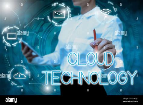 Sign Displaying Cloud Technology Business Showcase On Demand Availability Of Computer System