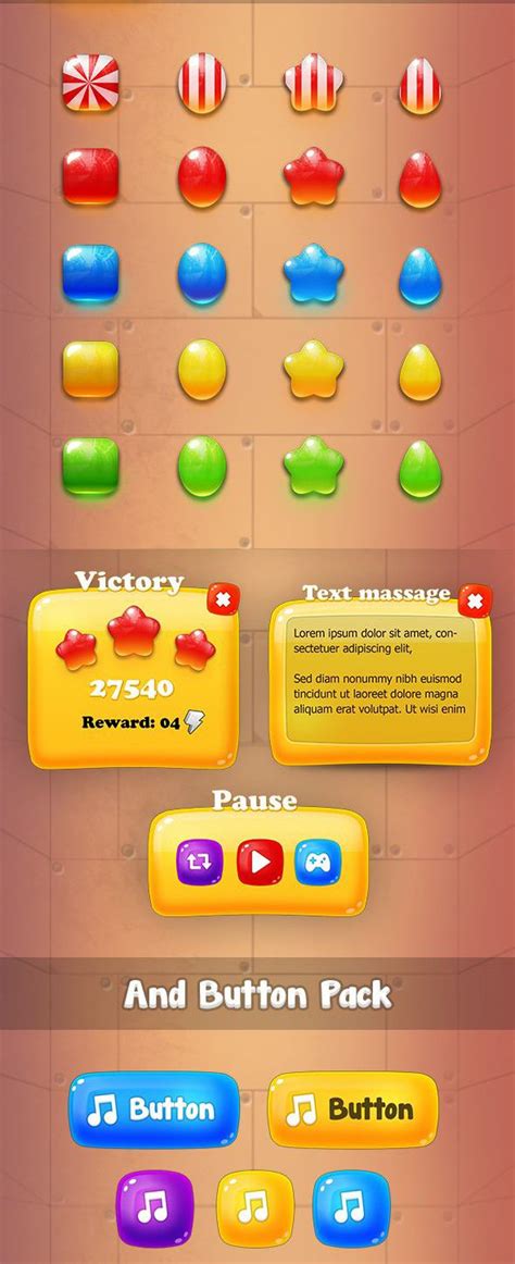 Game UI And Elements Game Gui Game Icon Iphone Games Android Games Apps Game Design Coin