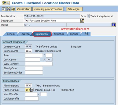 SAP PM Create Functional Location In SAP
