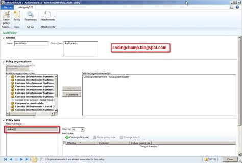 Coding Champ Policy Framework In Dynamics Ax 2012