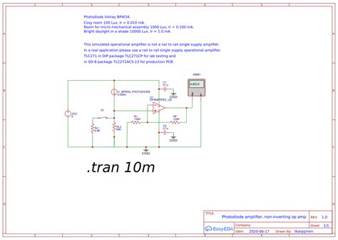 Photodiode Bpw34 Opamp For Analog In 1 Platform For Creating And Sharing Projects Oshwlab