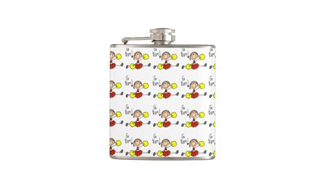 Red Go Team Cheerleader Hip Flask Zazzle