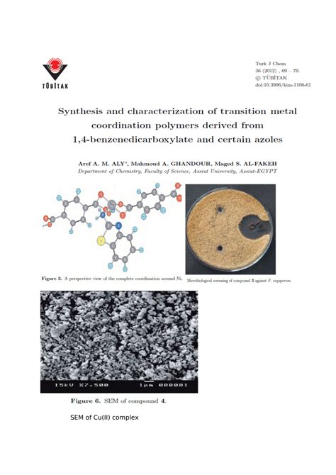 Pdf Synthesis Of Transition Metal Coordination Polymers