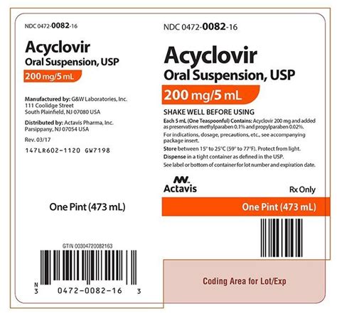 Acyclovir Oral Suspension Fda Prescribing Information Side Effects And Uses