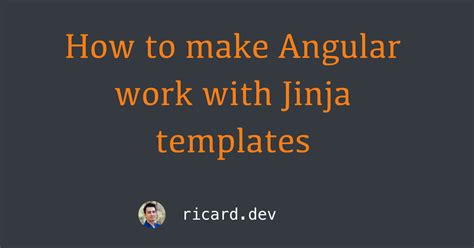 How To Make Angular Work With Jinja Templates Ricard Torres Dev