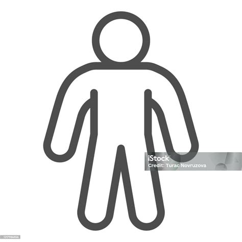 맨 실루엣 라인 아이콘입니다 흰색 배경에 보호 윤곽 스타일 픽토그램의 포즈로 사람은 두 다리에 단단히 서 있습니다 모바일 컨셉과 웹 디자인에 대한 남자 서명 벡터 그래픽