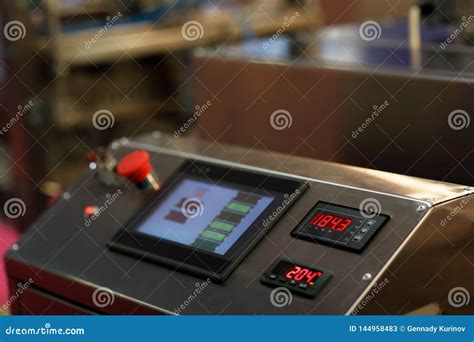 Touch Screen Control Panel Of Industrial Equipment Stock Image Image