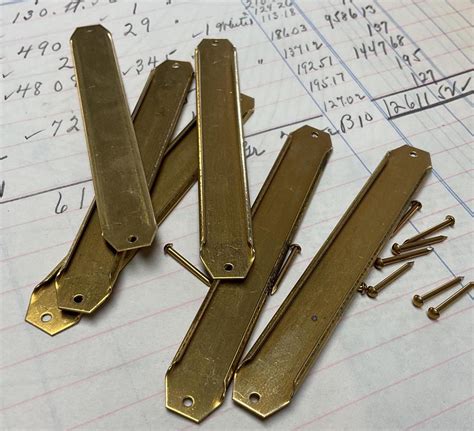 Brass File Drawer Label Holders Etsy