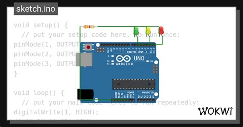 Lampu Merah Wokwi Esp32 Stm32 Arduino Simulator