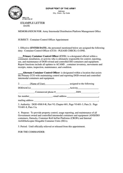 Army Memorandum Template Pdf Financial Report