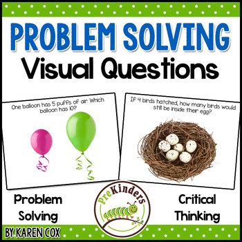 Problem Solving Visual Questions By Karen Cox PreKinders TpT