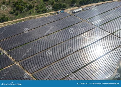 aerial photos of solar cells stock image image of electric industry 150377015