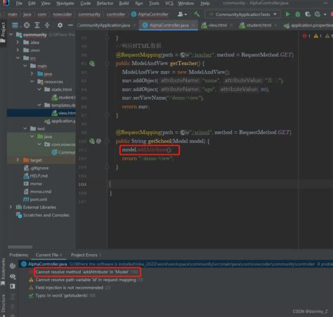 Spring Mvc里controller中modeladdattribute报红（错误记录日志）addattribute报错 Csdn博客