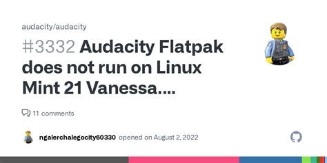Audacity Flatpak Does Not Run On Linux Mint Vanessa Appimage Runs Fine Though Issue