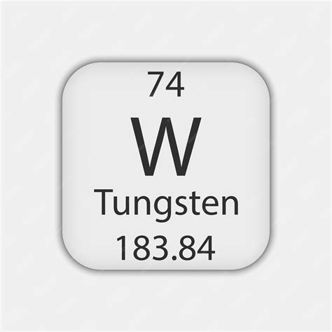 Premium Vector Tungsten Symbol Chemical Element Of The Periodic Table Vector Illustration