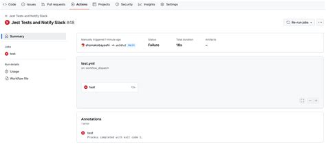 Github Actionsでjestを実行してテスト結果をwebhookでslackに通知してみた Developersio