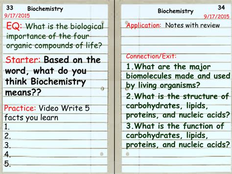 Biochemistry Notes Organic Compounds Macromolecules