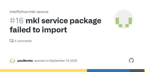Mkl Service Package Failed To Import Issue IntelPython Mkl Service GitHub