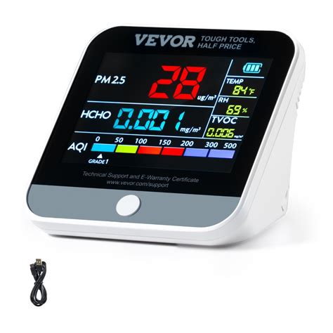 Vevor Mini Air Quality Monitor 8 In 1 Professional Pm2 5 Pm10 Pm1 0 Particle Counter
