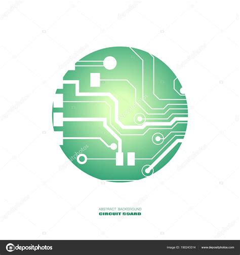 Vector Circuit Board Illustration Abstract Technology Microchip