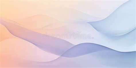 Soft Flowing Abstract Waves In Pastel Colors Create A Serene And Calming Visual Effect Stock