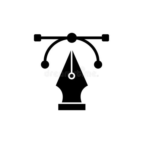 Bezier Icon Set Pen Curve Svg Graphics Design Vector Symbol In A Black Filled And Outlined