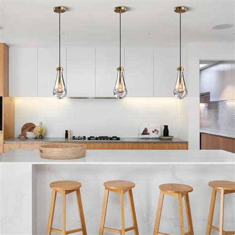 Everly Quinn Antonetta Raindrop Shape Thick Glass Modern Pendant