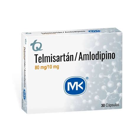 Telmisartan Amlodip 80 10 Mg X 30 Cap Mk Olímpica