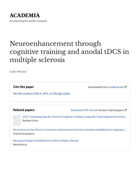 Tdcs Cognitive Task Pdf Neuroplasticity Dorsolateral Prefrontal